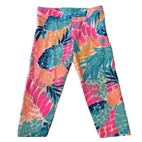 Lilly Pulitzer | Bottoms | Lilly Pulitzer Leggings Girls Large 8 Blue Orange Pink Maia Pineapple ...